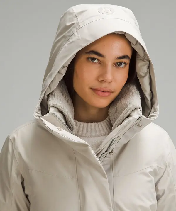 Lululemon Snow Warrior 600-Down-Fill Long Parka - Raw Linen